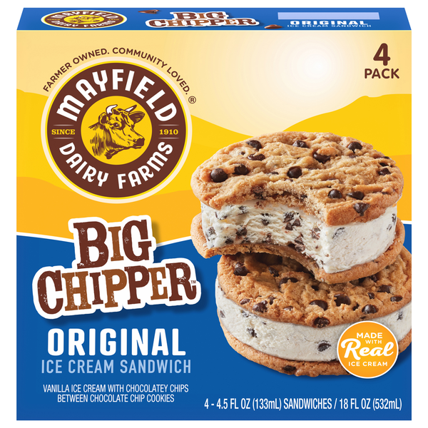 Mayfield Dairy Farms Original Big Chipper Ice Cream Sandwich Same-Day ...