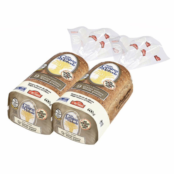 Les Grains St-Méthode No Fat or Sugar Added 9 Whole Grains Sliced Bread ...