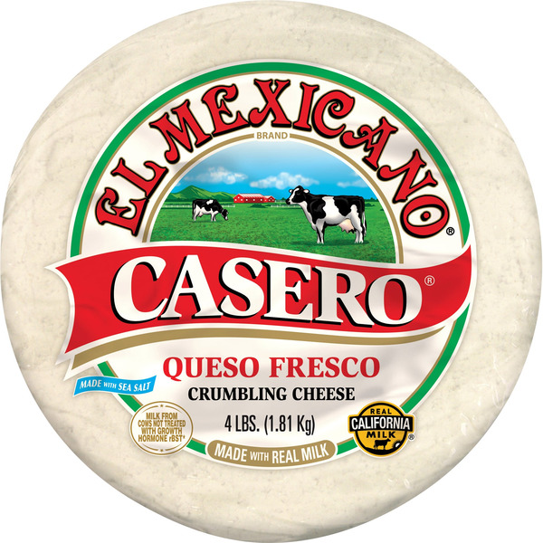 El Mexicano Queso Fresco Casero Crumbling Cheese, 4 lbs Same-Day ...