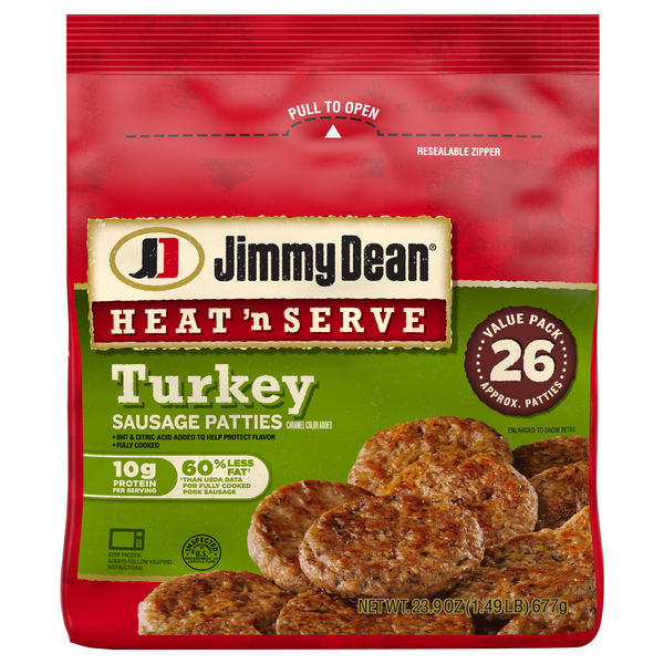 Food Lion Jimmy Dean Heat 'N Serve Turkey Sausage Patties Same-Day ...