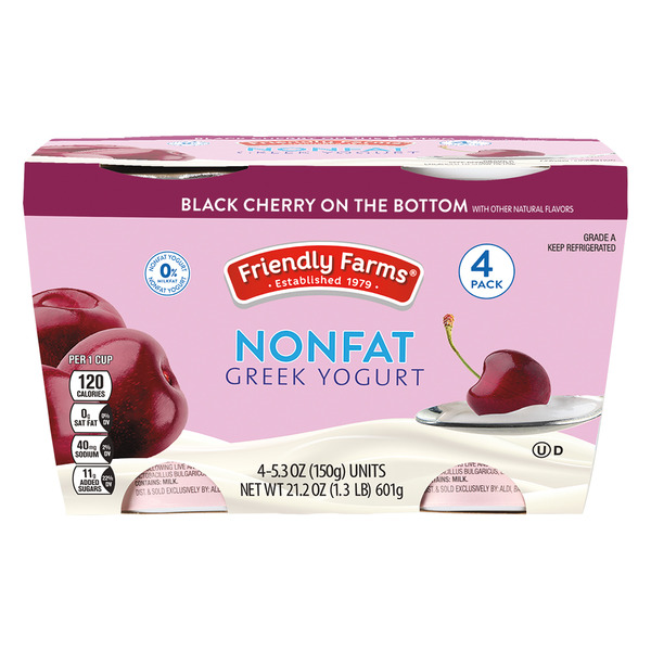 Friendly Farms Nonfat Black Cherry on the Bottom Greek Yogurt Same-Day ...