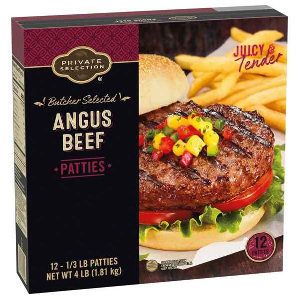 Kroger Private Selection Angus Beef Patties Same-Day Delivery or Pickup ...