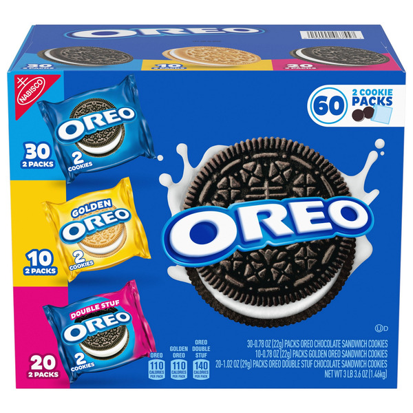 Oreo Chocolate And Golden Sandwich Cookie Variety Pack 52 oz Same-Day ...