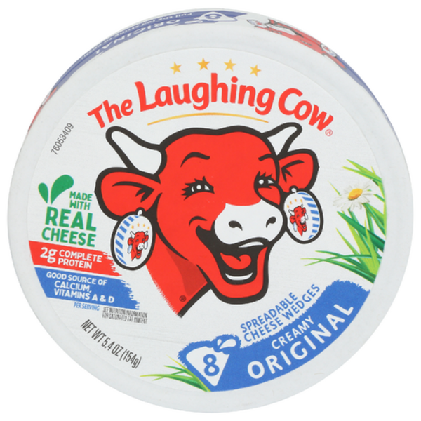 The Laughing Cow Creamy Original Spreadable Cheese Wedges, 8 pack (5.4 ...