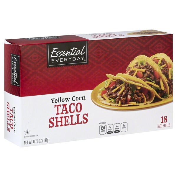 Essential Everyday Taco Shells, Yellow Corn (18 each) - Instacart
