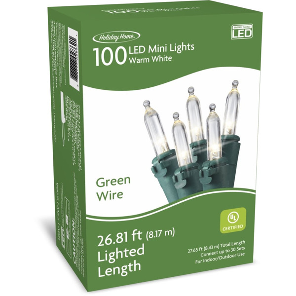 Kroger Holiday Home LED Mini Lights With Green Wire - Warm White Same ...