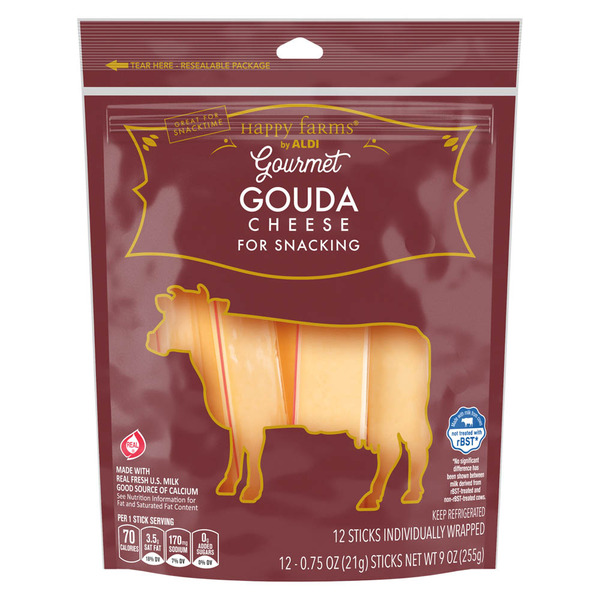 ALDI Happy Farms Gouda Cheese Snack Sticks Same-Day Delivery or Pickup ...