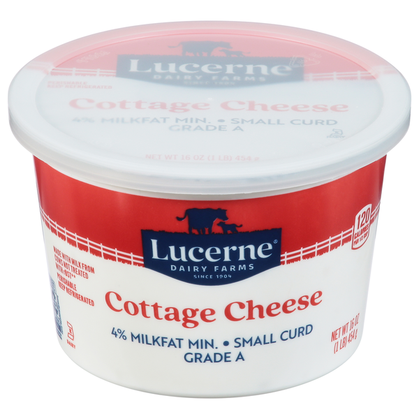 Safeway Lucerne Cottage Cheese, Small Curd, 4% Milkfat Min Same-Day ...