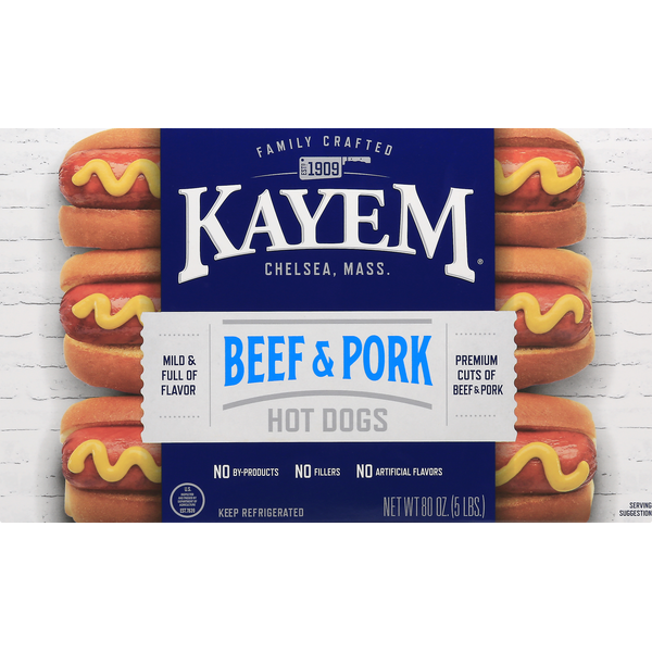 Kayem Hot Dogs, Beef & Pork (80 oz) - Instacart