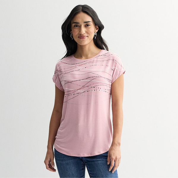 Short Sleeve Kohls Womens Tops