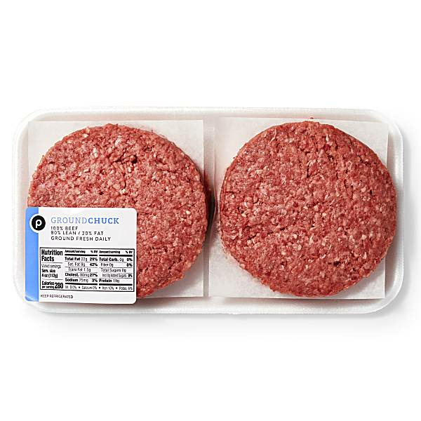 Publix Ground Beef Chuck Burgers, USDA-Inspected Same-Day Delivery or ...