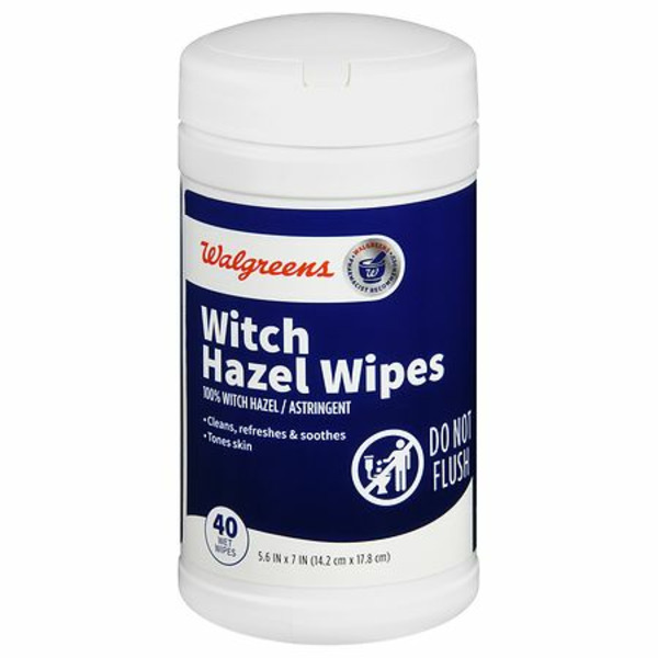 Walgreens Walgreens Witch Hazel Astringent Wipes Same-Day Delivery ...