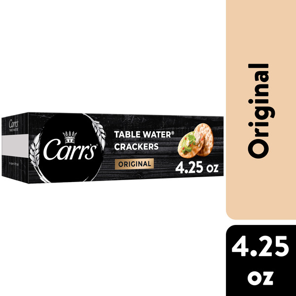 Carr's Original Table Water Crackers, Baked Snack Crackers, 4.25 oz ...