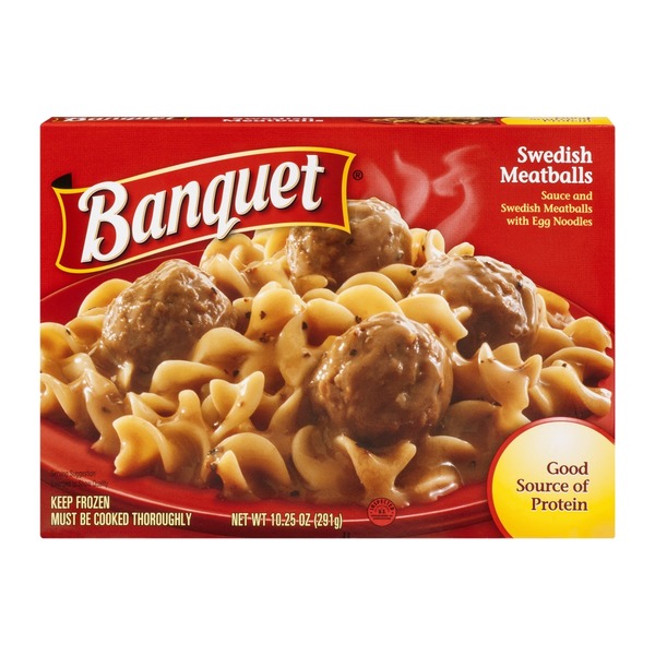 Banquet Swedish Meatballs with Egg Noodles and Sauce (10.25 oz) - Instacart