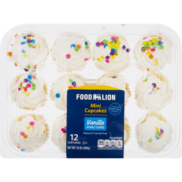 Food Lion Food Lion Cupcakes, Vanilla, Mini Same-Day Delivery or Pickup ...