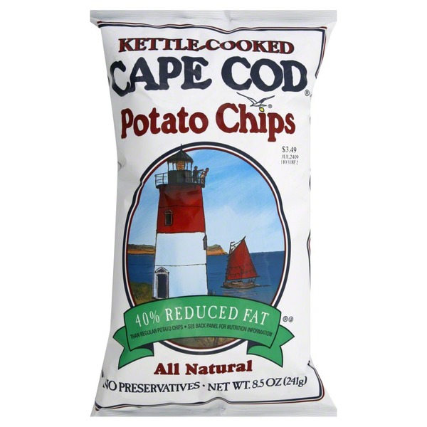 Cape Cod Potato Chips, Kettle Cooked, 40% Reduced Fat (8.5 oz) - Instacart