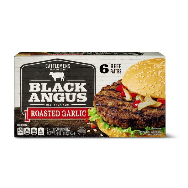 Cattlemen's Ranch Roasted Garlic Black Angus Patties Same-Day Delivery ...