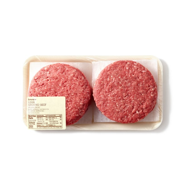 GreenWise USDA Inspected Antibiotic Free 92% Lean Ground Beef Burgers ...