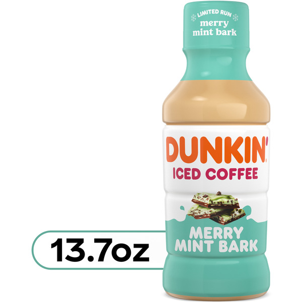Dunkin' Merry Mint Bark Iced Coffee Single Bottle Same-Day Delivery or ...