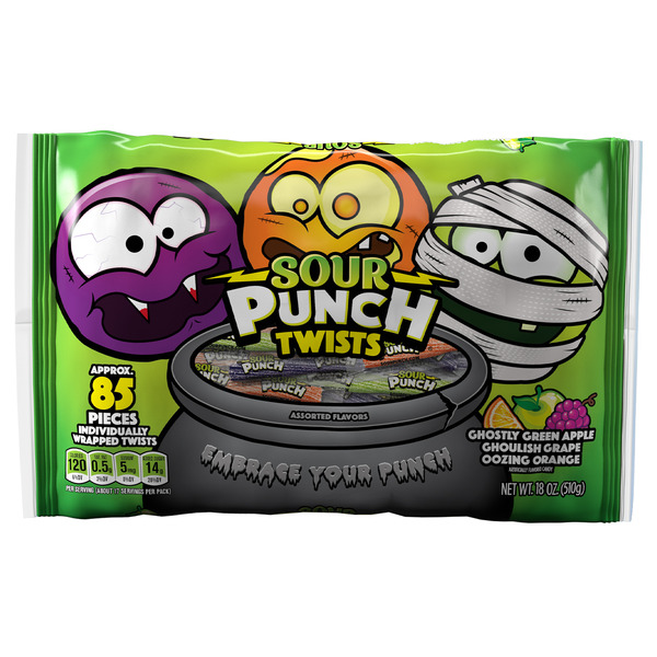 Sour Punch Twists Individually Wrapped Halloween Candy Pieces Same-Day ...