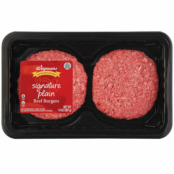 Wegmans Wegmans Signature Plain Beef Burgers Same-Day Delivery or ...