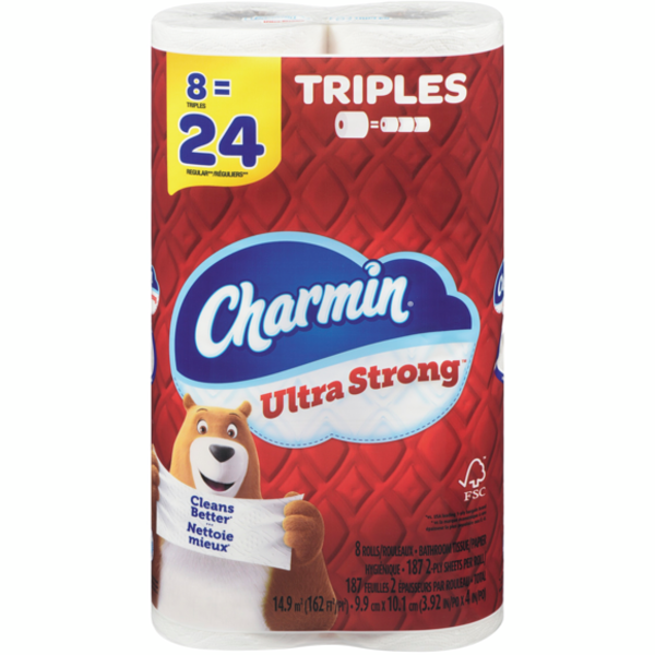 No Frills Charmin Ultra Strong Triple Roll Toilet Paper Same-Day ...