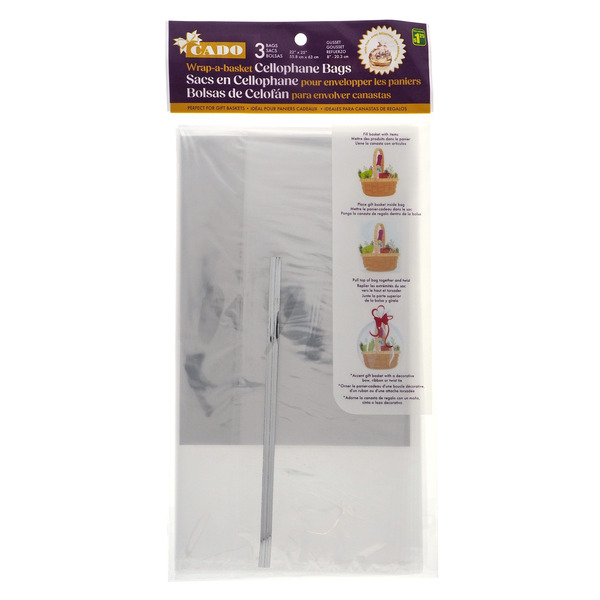 Cado Clear Cellophane Bags, 3 Pack Same-Day Delivery | Dollarama