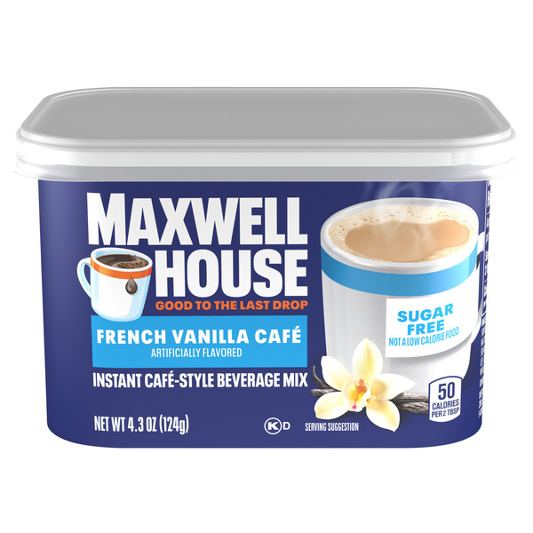 Maxwell House Sugar-Free French Vanilla Cafe Instant Cafe-Style ...