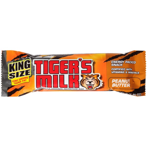 Tiger's Milk® Peanut Butter King Size Protein Nutrition Bar (55 g ...