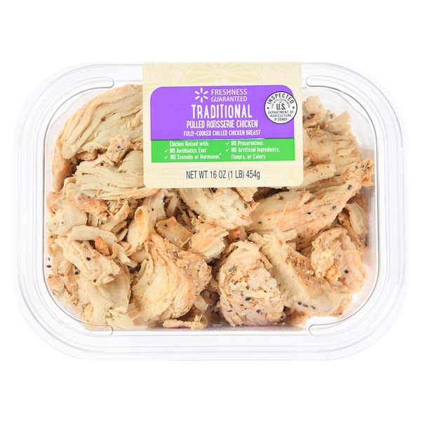 Walmart Freshness Guaranteed Traditional Pulled Rotisserie Chicken ...