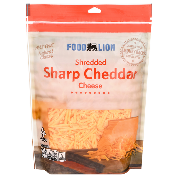 Food Lion Food Lion Sharp Cheddar Natural Shredded Cheese Same-Day ...