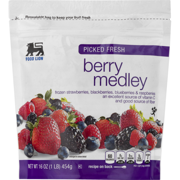 Food Lion Berry Medley, Picked Fresh, Pouch (16 oz) - Instacart