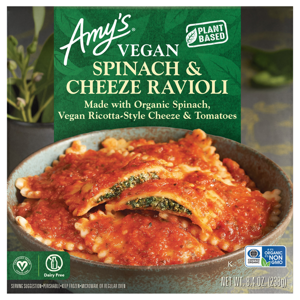 Kroger Amy's Kitchen Spinach & Cheeze Ravioli, Vegan Same-Day Delivery ...