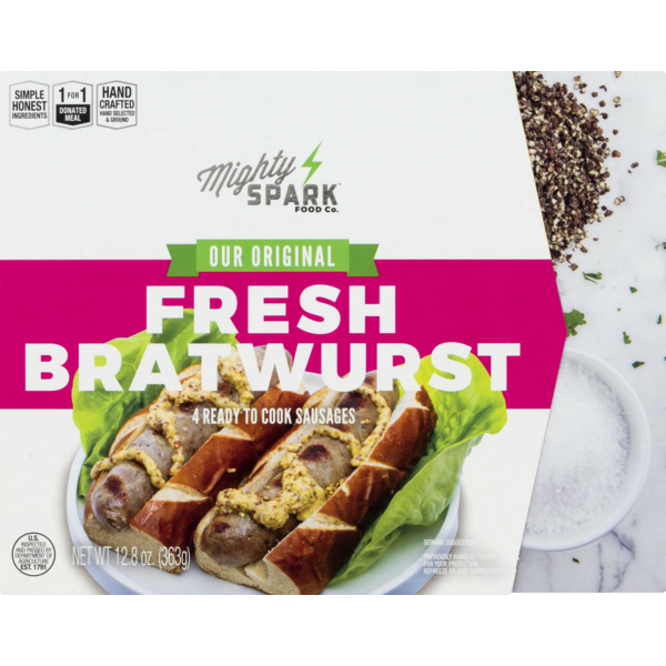 Mighty Spark Fresh Bratwurst Our Original (12.8 oz) - Instacart