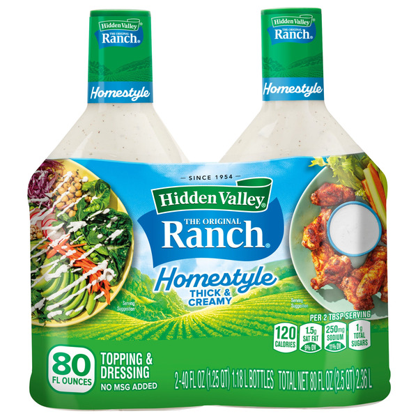 Hidden Valley Original Ranch Homestyle Salad Dressing & Topping, Gluten ...