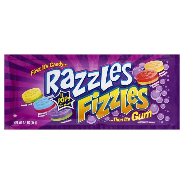 Razzles Candy Gum, Assorted Flavors (1.4 oz) - Instacart