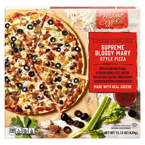 Mama Cozzi's Thin Crust Supreme Bloody Mary Style Pizza