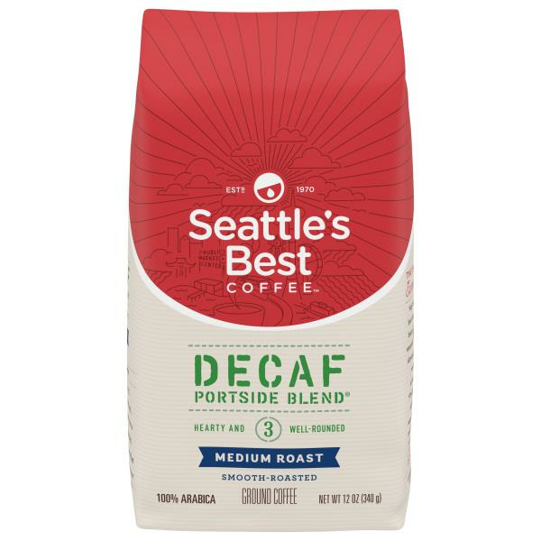 Seattle's Best Coffee Decaf Portside Blend Medium Roast Ground Coffee ...