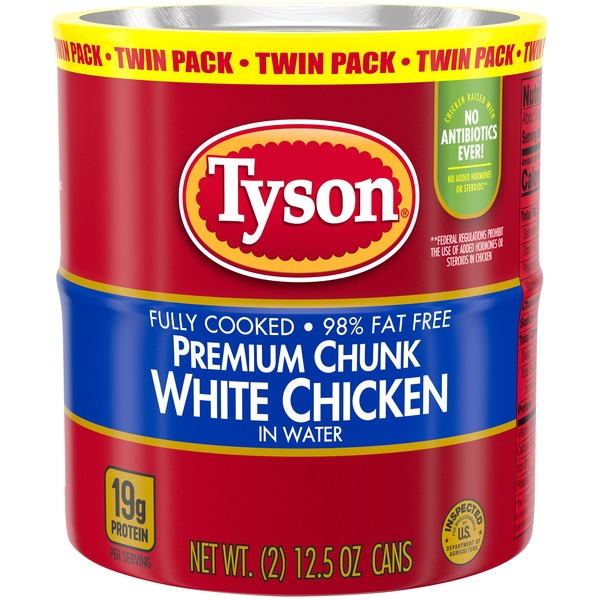 Tyson Premium Chunk White Chicken Breast, Twin Pack (12.5 oz) - Instacart