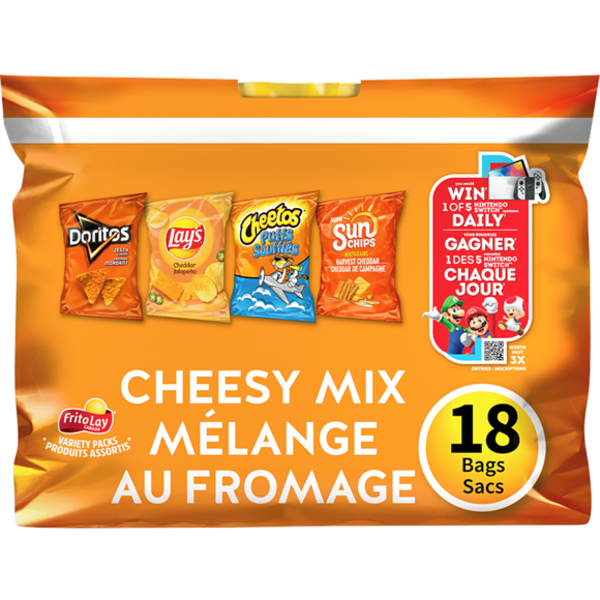 Fortinos Frito-Lay Cheesy Mix Flavoured Potato Chips Variety Pack Same ...