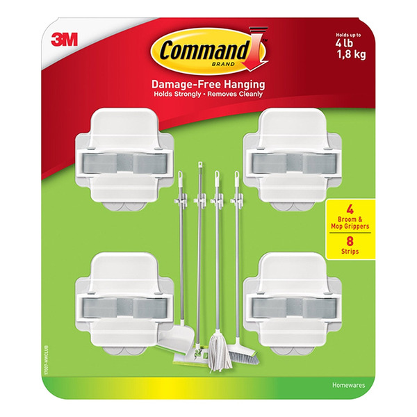 3M Command Broom and Mop Grippers and Strips, 4-count Same-Day Delivery ...