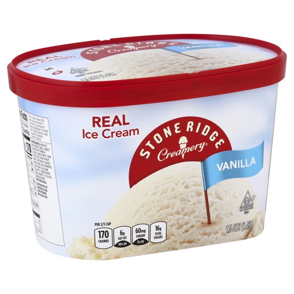 Stone Ridge Creamery Ice Cream, Vanilla (1.5 qt) - Instacart