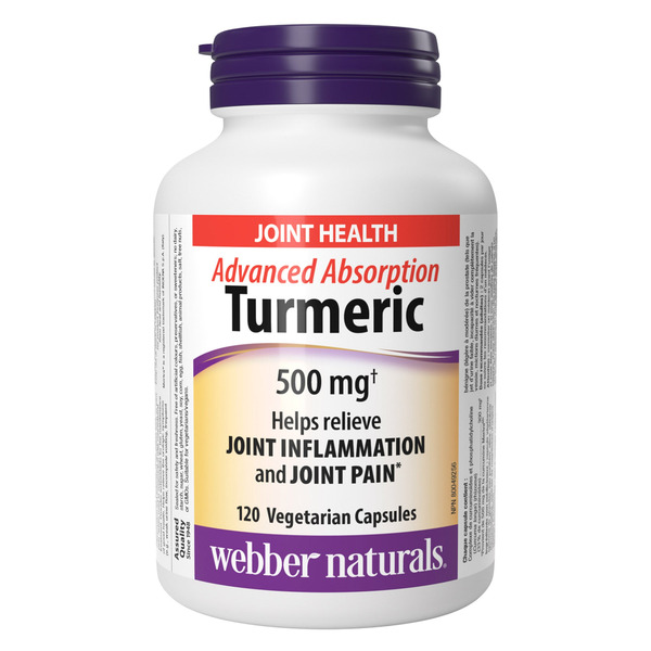 Webber Naturals 500mg Advanced Turmeric Vegetarian Capsules Same-Day ...