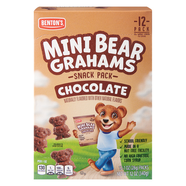 ALDI Benton's Mini Bear Chocolate Graham Snack Packs Same-Day Delivery ...