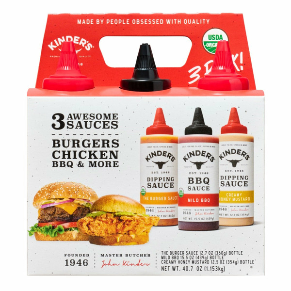 Kinder's Organic BBQ and Dipping Sauces, 3-pack Same-Day Delivery | Costco