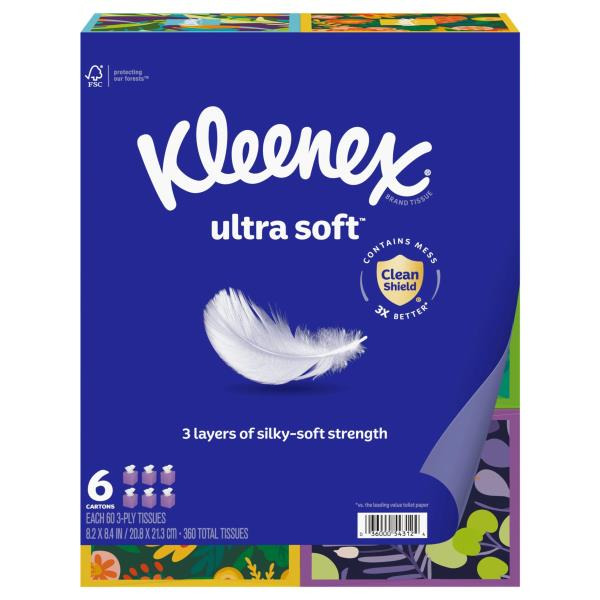 Kleenex Ultra Soft Facial Tissues Cube Boxes 3 Ply Same-Day Delivery or ...