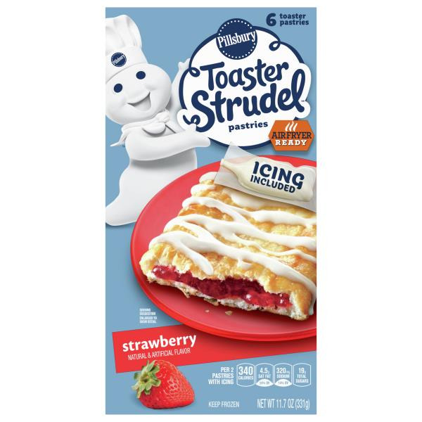 Pillsbury Strawberry Toaster Strudel Frozen Pastries Same-Day Delivery ...