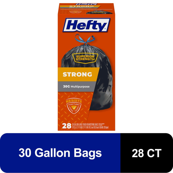 Fred Meyer Hefty® Strong 30-Gallon Multi-Purpose Large Drawstring Trash ...