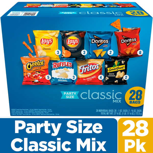 Frito Lay Snacks Classic Mix Variety 27 1/4 Oz, 28 Count Same-Day ...