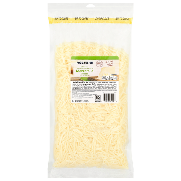Food Lion Food Lion Low-Moisture Part-Skim Mozzarella Shredded Cheese ...